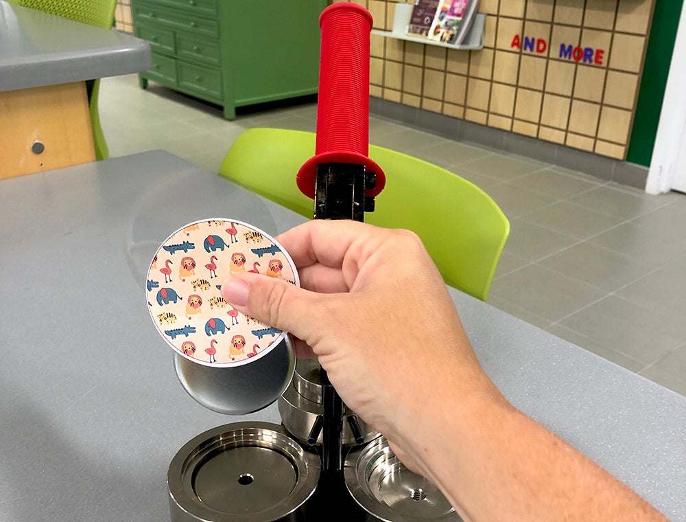 Button Maker at the Library | Martin County Florida
